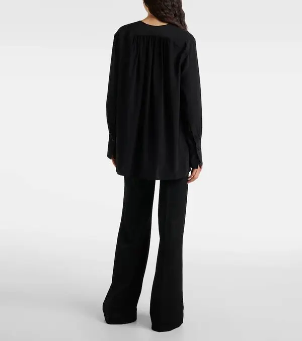 Victoria Beckham Silk Tie-neck Blouse