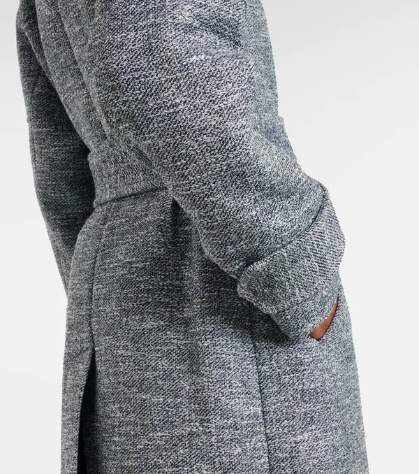 Victoria Beckham Boucle Tweed Wrap Coat