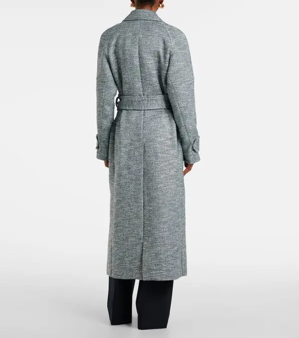 Victoria Beckham Boucle Tweed Wrap Coat
