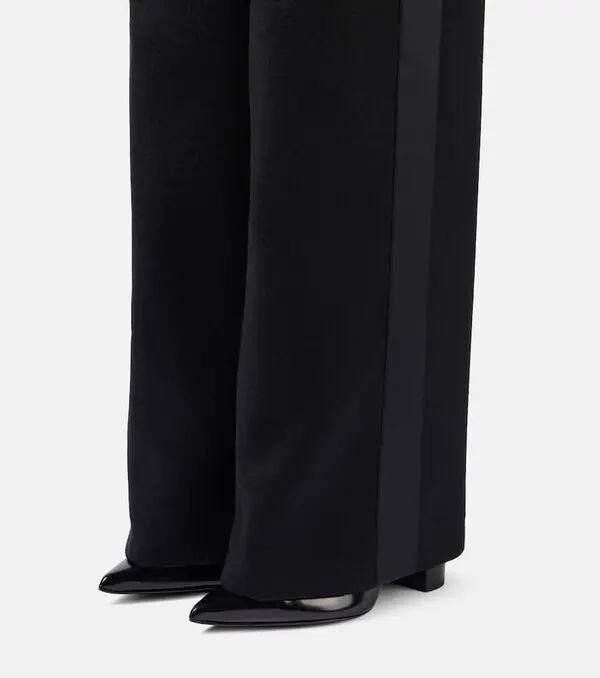 Sacai Leather-trimmed Knee-high Boots