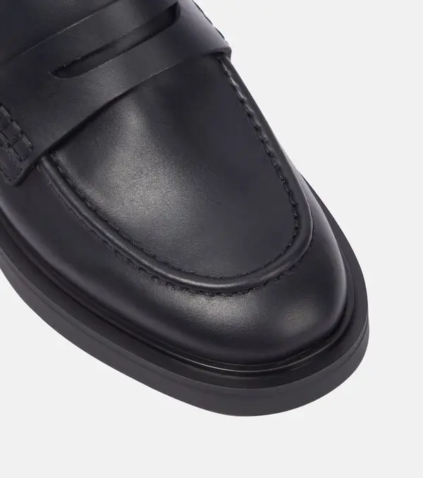 GIANVITO ROSSI Harris Leather Loafers - Black