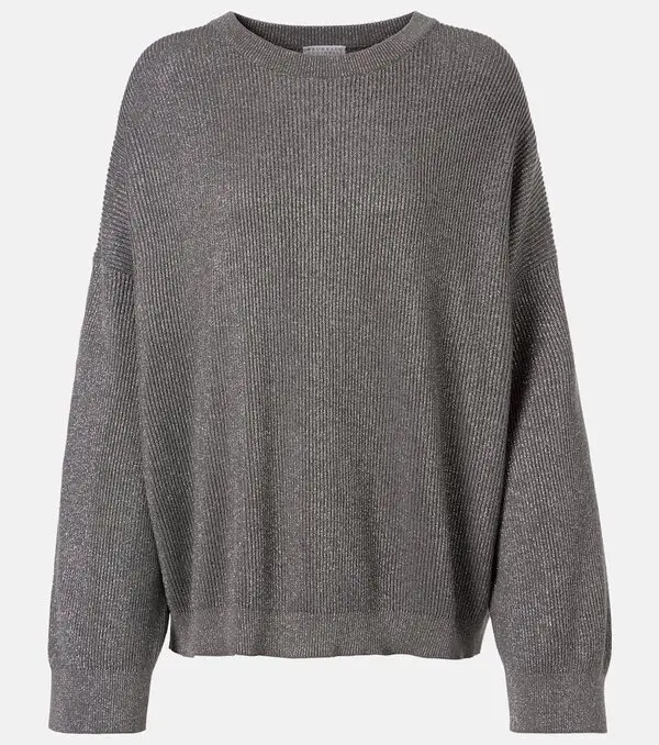 Brunello Cucinelli Cotton-blend Lamé Sweater