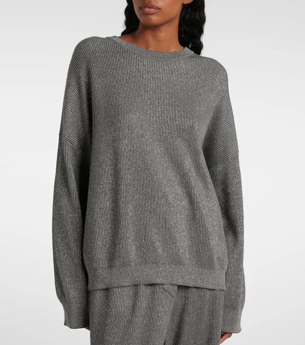 Brunello Cucinelli Cotton-blend Lamé Sweater