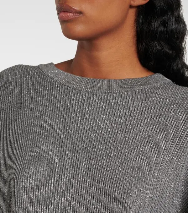 Brunello Cucinelli Cotton-blend Lamé Sweater