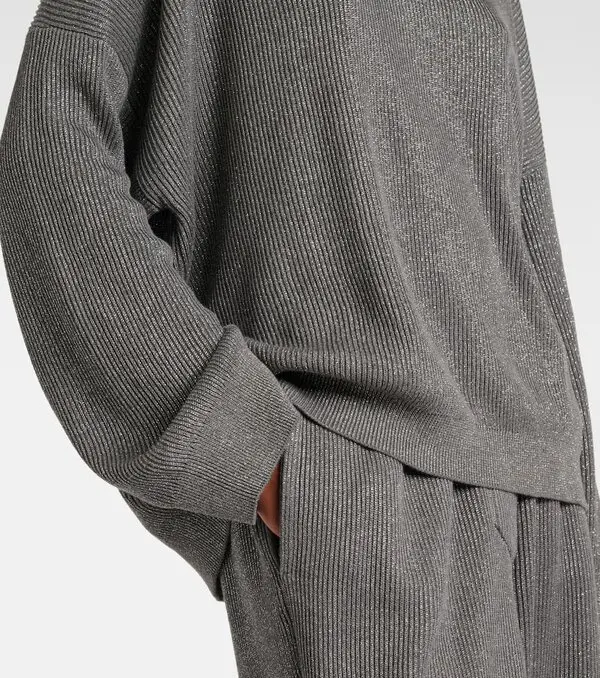 Brunello Cucinelli Cotton-blend Lamé Sweater