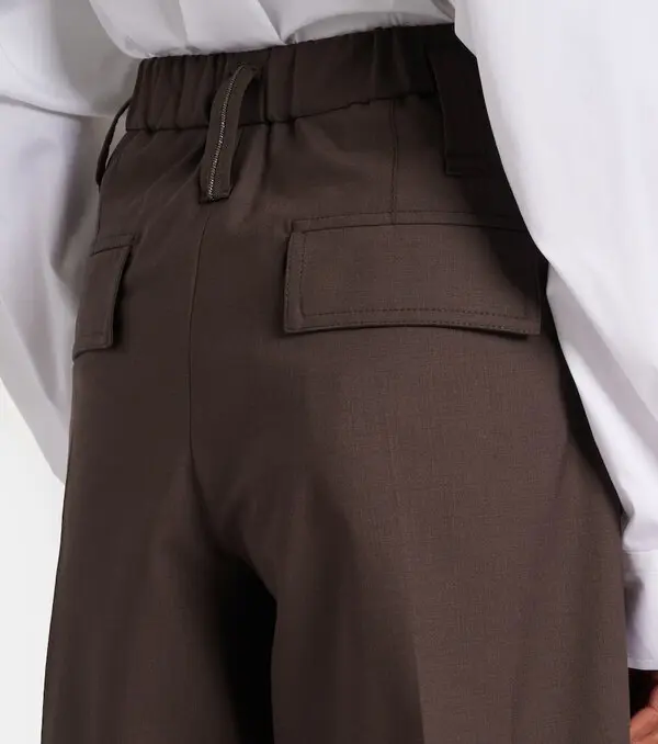 Brunello Cucinelli Monili Wool-blend Bermuda Shorts
