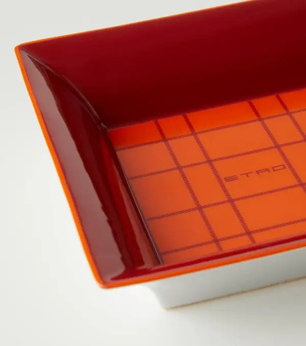 Etro Checked Porcelain Tray