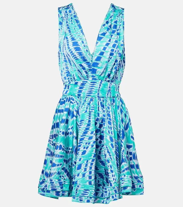 Poupette St Barth Bessie Printed Minidress - Blue