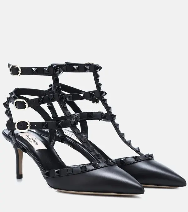 Valentino Garavani Rockstud Leather Pumps - Black