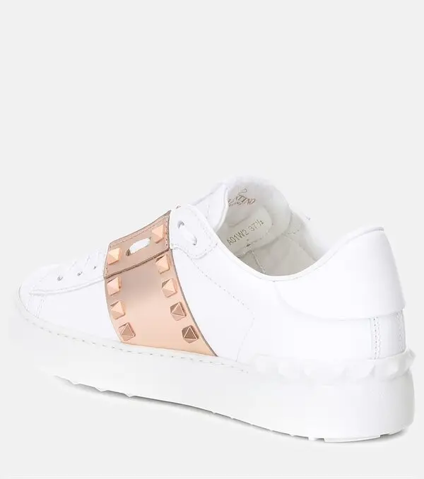 Valentino Garavani Rockstud Untitled Leather Sneakers - White
