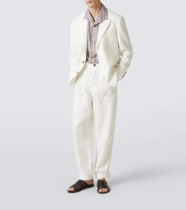 Brunello Cucinelli Striped Cotton Bowling Shirt