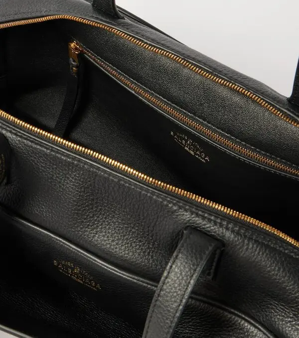Balenciaga Carrie Medium Leather Bowling Bag