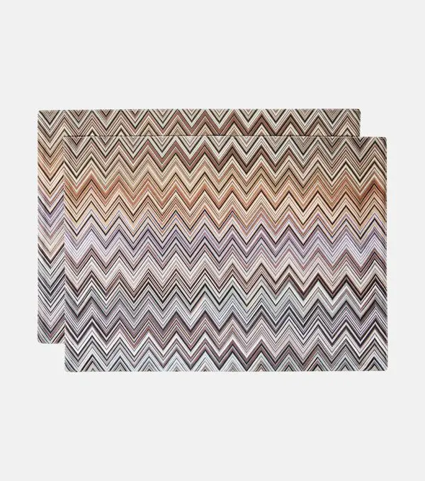 Missoni Andorra Zigzag Set Of 2 Cotton Placemats - Multicoloured