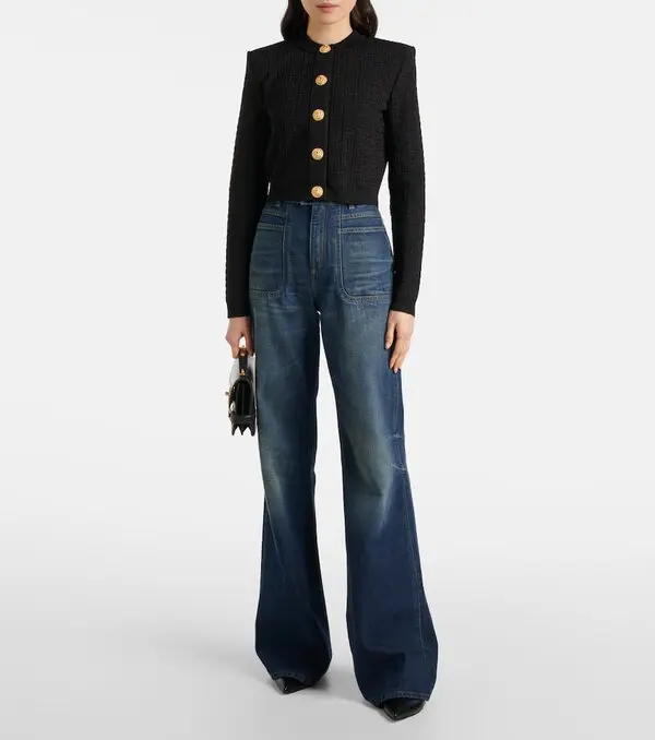 Balmain Pb Labyrinth Lamé Cardigan