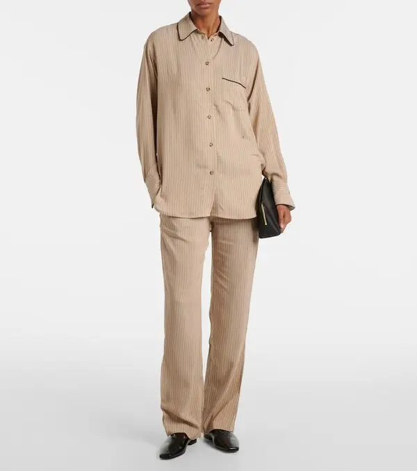 Victoria Beckham Striped Pajama Pants