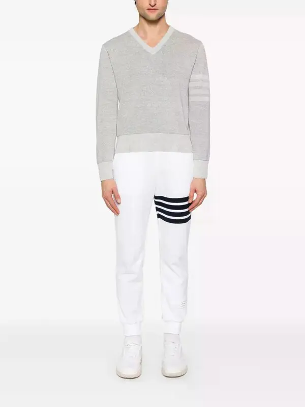Thom Browne 4-bar Stripe V-neck Sweater