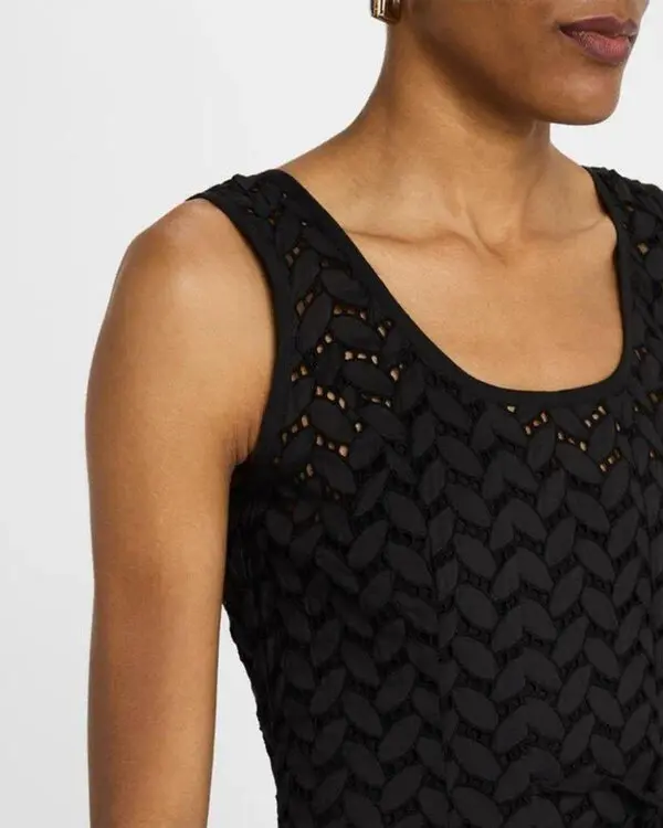 Merlette Olea Eyelet-embroidered Cotton Midi Dress - Black