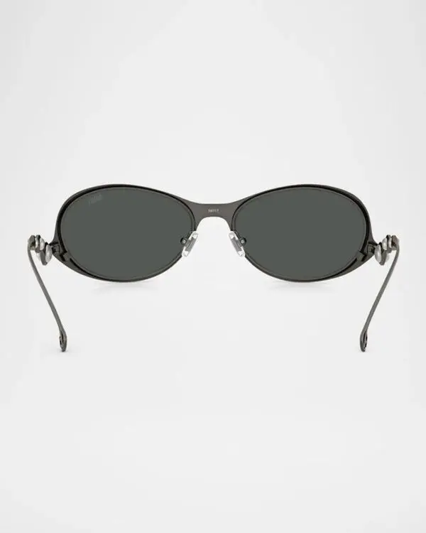 DIESEL® Dl1014 Oval Sunglasses - Dark Grey