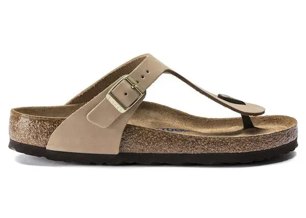 BIRKENSTOCK Gizeh Soft Footbed Nubuck Sandals