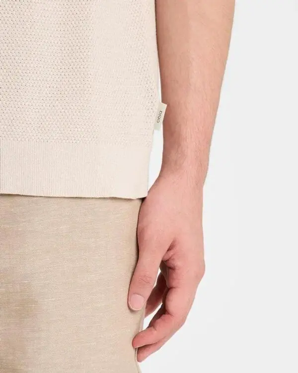 Onia Apos;s Cotton Knit Polo Shirt - Stone