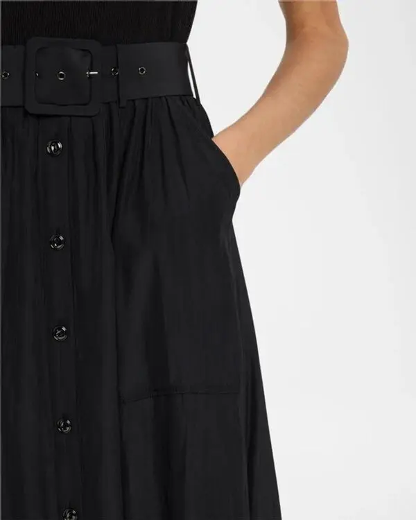 Ramy Brook Sylvie Belted Midi Dress - Black