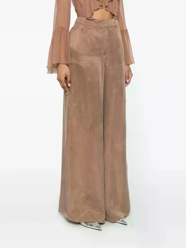 Blumarine Gabardine Trousers - Brown