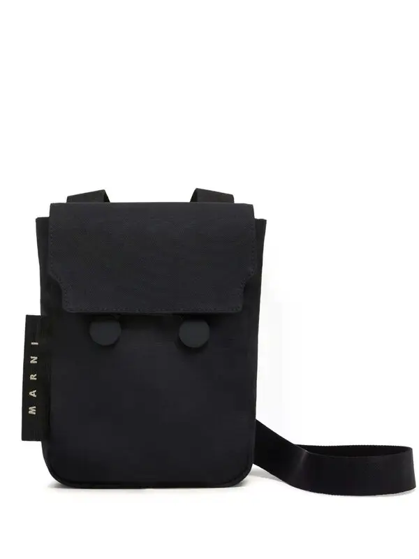 Marni Logo-lettering Crossbody Bag - Black