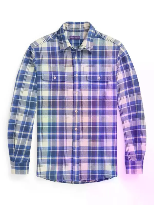 Ralph Lauren Purple Label Plaid Shirt - Blue