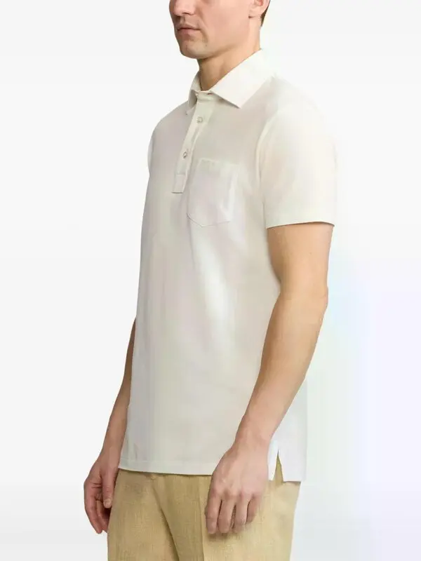 Ralph Lauren Purple Label Piqué Polo Shirt - White