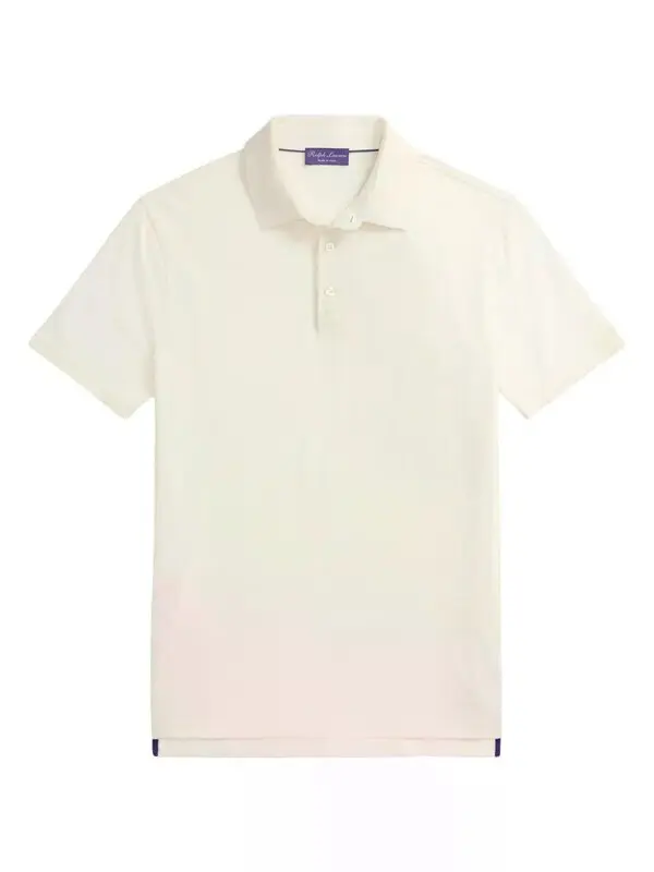 Ralph Lauren Purple Label Piqué Polo Shirt - White