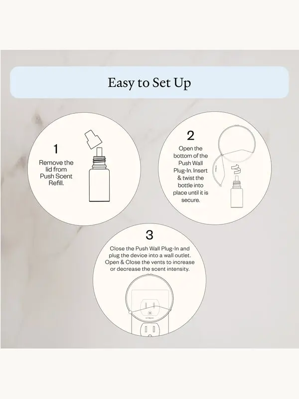 VITRUVI Push Plug-in Wall Diffuser Starter Bundle - White