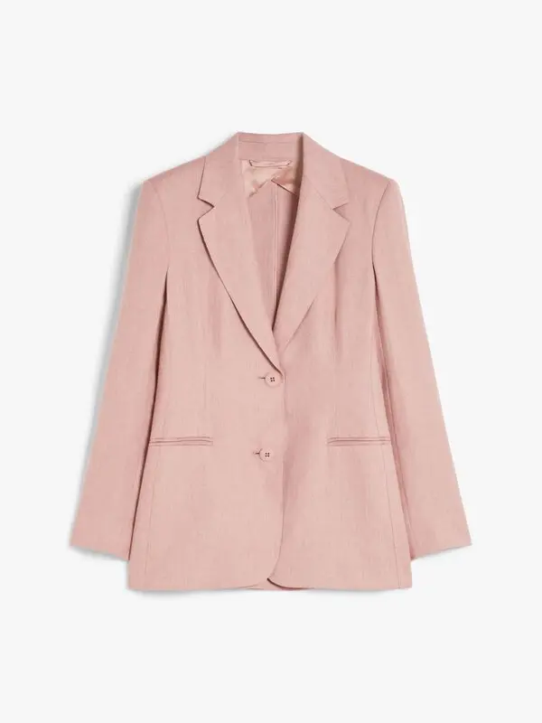 Max Mara Faded Linen Blazer In Pink - 50% Off | Editorialist