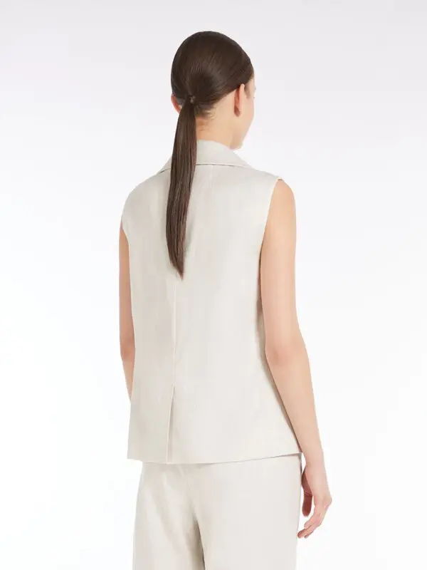 Max Mara Stretch Linen Gilet Jacket