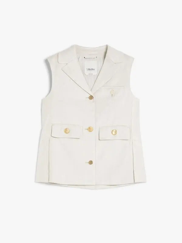 Max Mara Stretch Linen Gilet Jacket