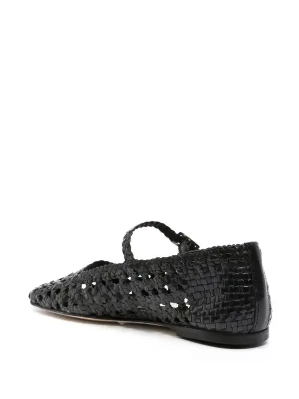 MIISTA Yeida Leather Ballerina Shoes - Black