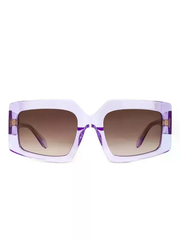 Just Cavalli Logo-plaque Sunglasses - Purple