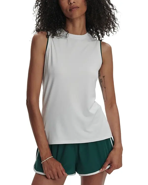 Varley Arton Performance Tank Top - White/forest