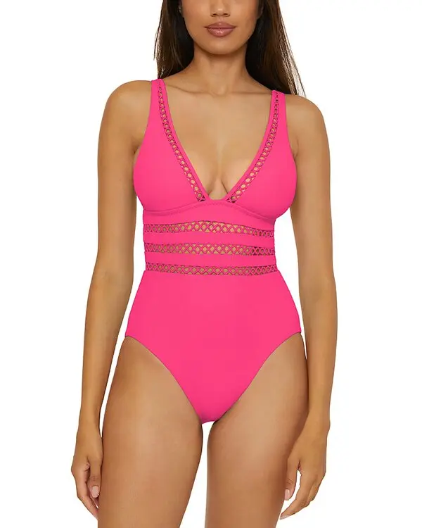 Becca By Rebecca Virtue Modern Edge One Piece Swimsuit - Punch