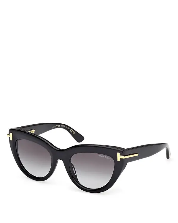 TOM FORD Icon Collection 52mm Cat Eye Sunglasses - Black/smoke