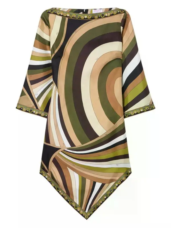 Emilio Pucci Iride-print Silk Dress - Green