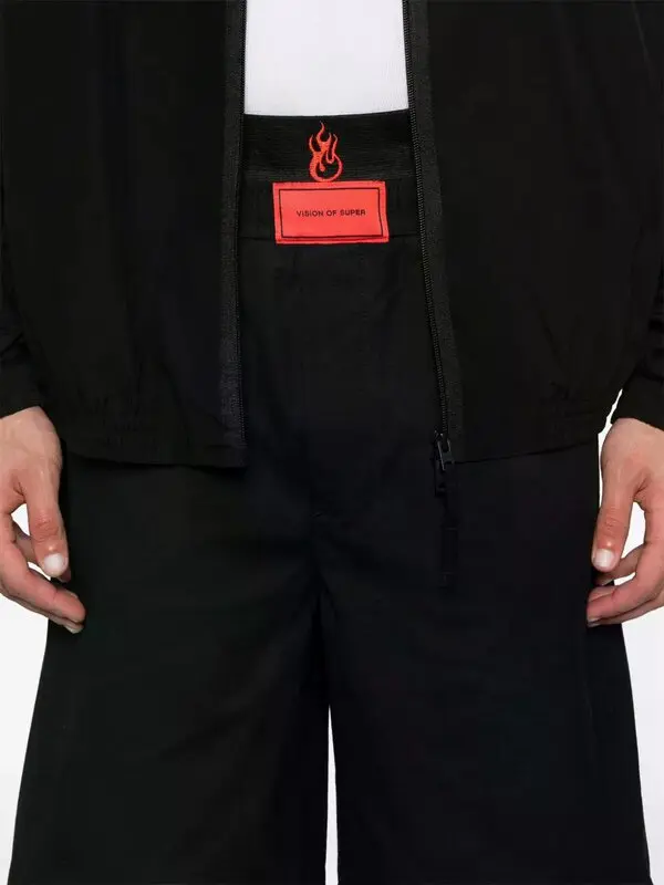 VISION OF SUPER Embroidered-flame Shorts