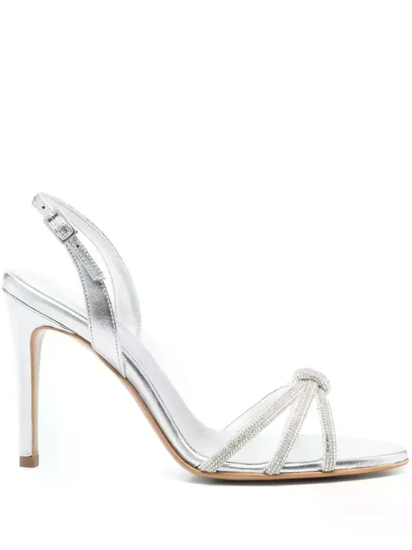 GINISSIMA 95mm Daisy Sandals - Silver