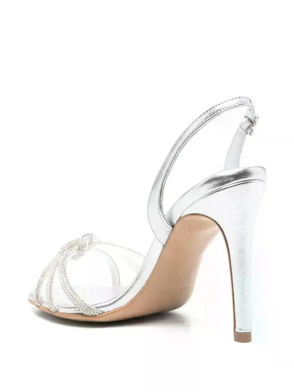 GINISSIMA 95mm Daisy Sandals - Silver