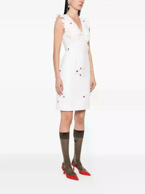 SHUSHU/TONG Floral Appliqué Mini Dress