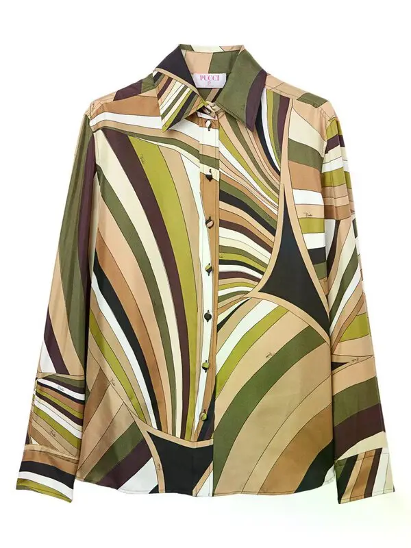 Emilio Pucci Marmo-print Shirt - Green