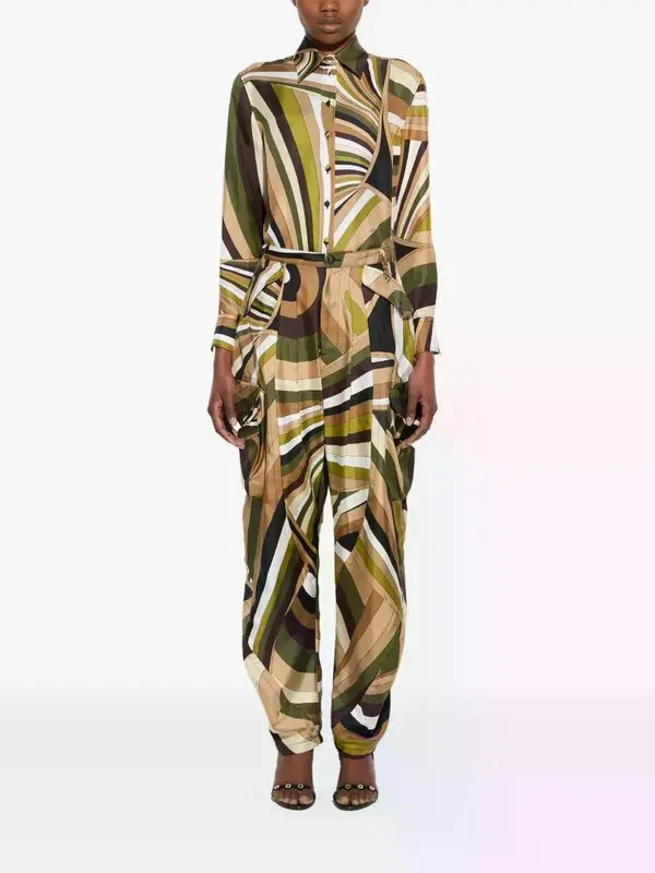 Emilio Pucci Marmo-print Shirt - Green