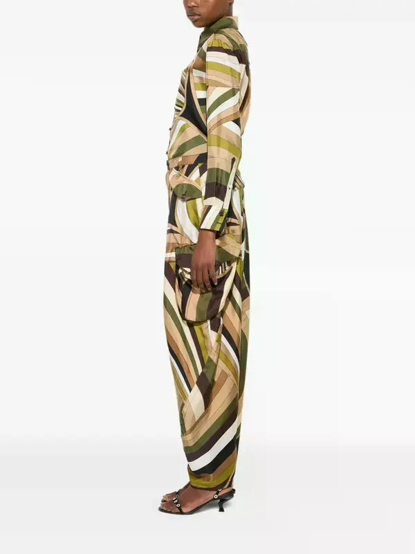 Emilio Pucci Marmo-print Shirt - Green