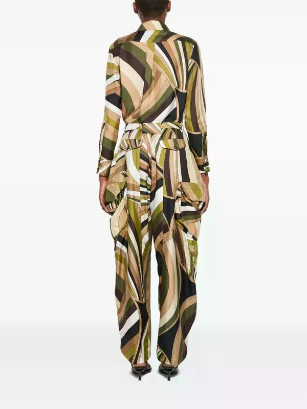 Emilio Pucci Marmo-print Shirt - Green