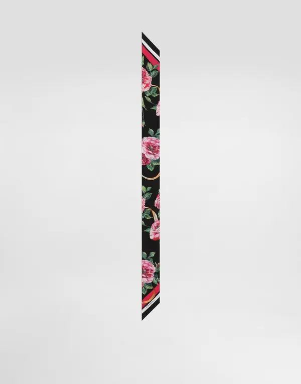 Dolce & Gabbana Rose- Twill Headscarf - Print