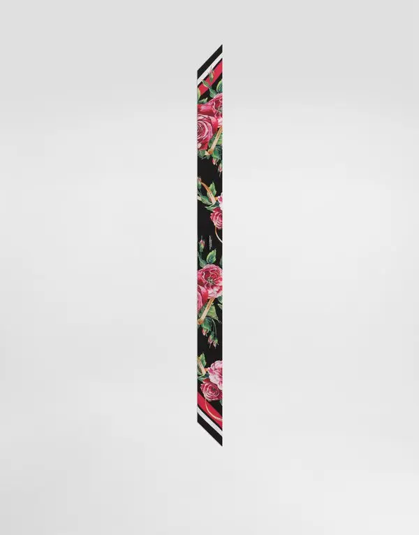 Dolce & Gabbana Rose- Twill Headscarf - Print